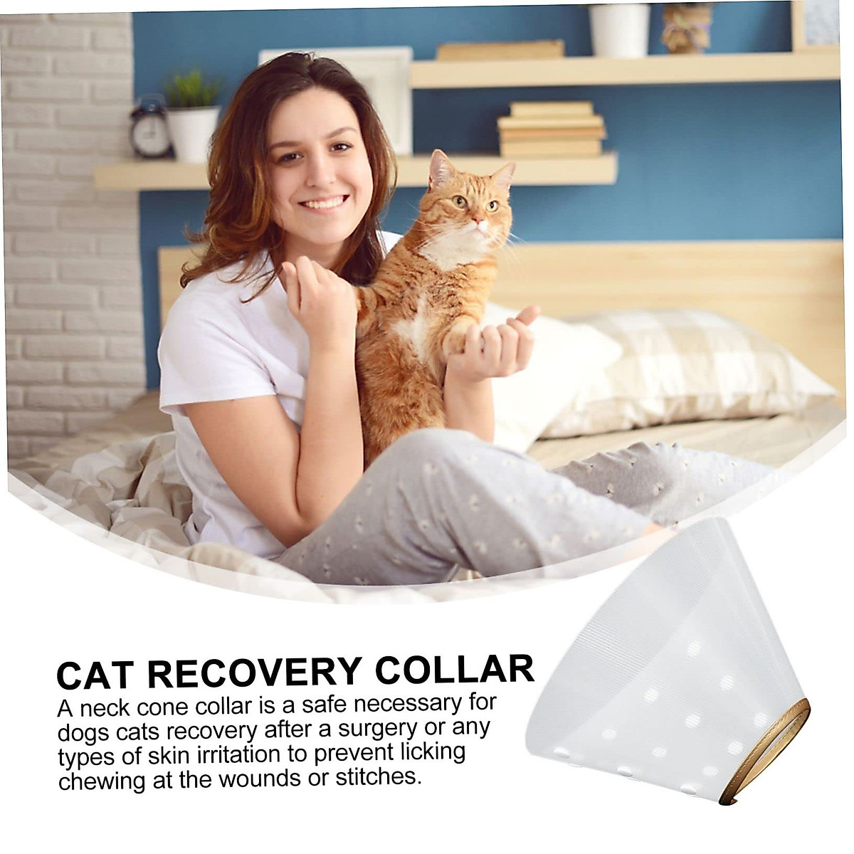 POPETPOP Elizabeth Circle Kitten Collars Adjustable Puppy Collars for Litter Dog Collars for Puppies Cat Recovery Collar Cat Recovery Neck Cone Cat Kitten Recovery Collar Pets Puppy Cone