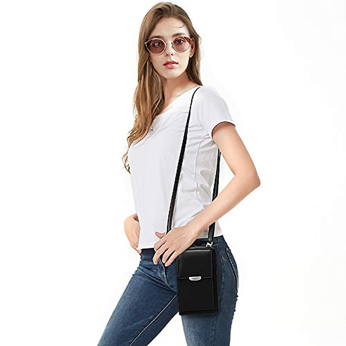 KUKOO Small Crossbody Bag Cell Phone Purse Wallet with Credit Card Slots for Women