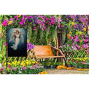 AOYEGO Angel Flying Garden Flag Small Vertical Double Sided 12.5 x 18 Inch Christmas in a Starry Night Sky Burlap Yard Outdoor Decor