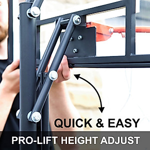 QUICKPLAY Baller Mini Hoop System | Portable Basketball Hoop System with Adjustable Height Pole