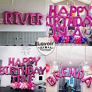 Lovoir 40 Inch Large Hot Pink Letter E Balloons Big Size Jumbo Mylar Foil Helium Balloon for Birthday Party Celebration Decorations Alphabet Hot Pink E
