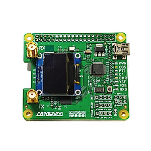 AURSINC MMDVM Duplex Hotspot Module Dual Hat V1.5.2 with 0.96 OLED Display Support P25 DMR YSF NXDN DMR Slot 1 + Slot 2 for R Pi 1, 2/2b, 3/3b/3b+, 4/4b, Pi Zero, Zero 2W with USB Port (with OLED)
