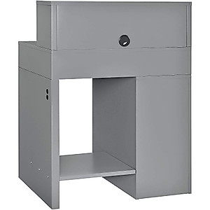 Global Industrial 4-Drawer Shop Desk, 38" W x 29" D x 51" H, Gray