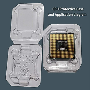 Daarcin CPU Protective Thicken Plastic Clamshell Case Trays Suitable for Intel 775/1155/1151/1150/1156 with 10pcs Antistatic Bags and Labels (10pcs Intel CPU Case)