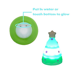 Jofan 6 Pack Christmas Light Up Bath Toys Christmas Toys for Kids Toddlers Boys Girls Christmas Stocking Stuffers Party Favors Gifts