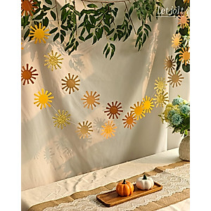 Letjolt Brown Glitter Sunshine Garland Sunny Banner Theme Birthday Party Supplies Hanging Baby Shower Wedding Classroom Nursery Decoration 2 pcs