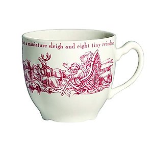 Johnson Brothers TWAS The Night 7 Ounce Teacup, 7 oz, Pink/Ivory
