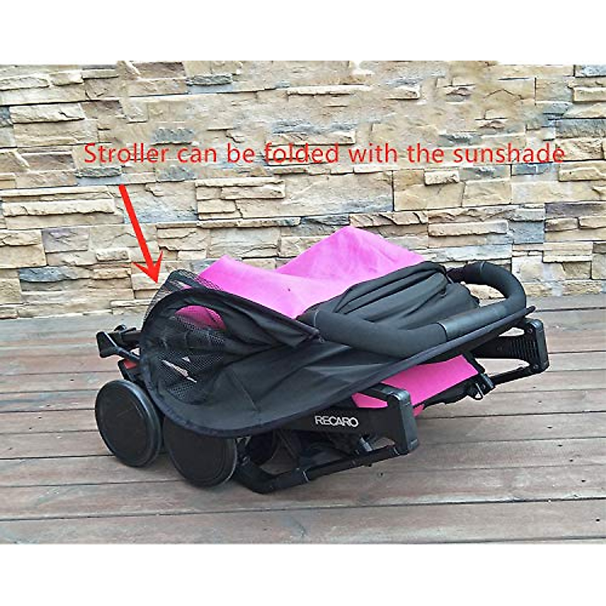ROMIRUS Stroller Cover Sunshade Canopy Summer Rayshade Compatible for Babyzen YOYO/YOYO+/ YOYO2 Stroller