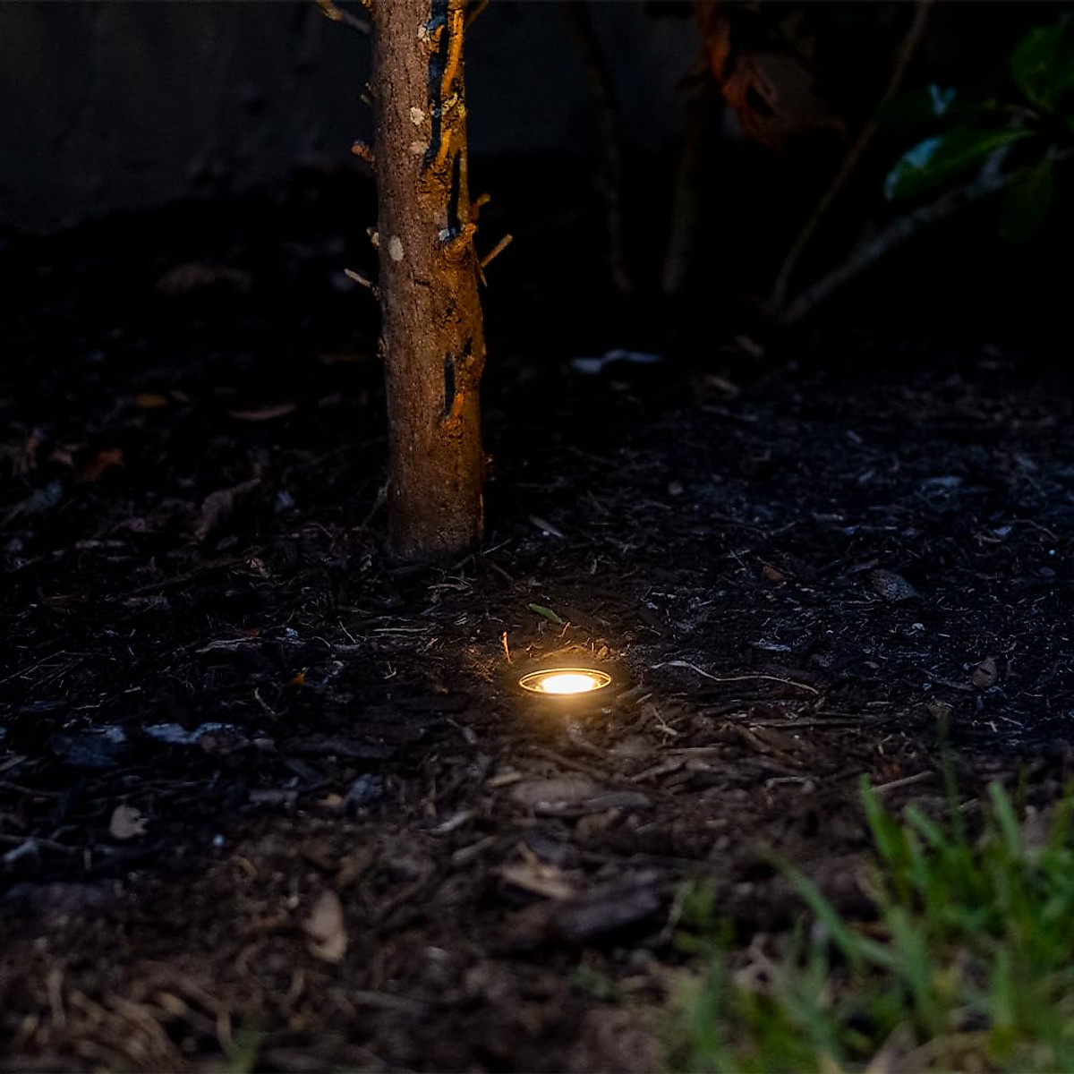 VOLT 12V 3-in-1 Waterproof IP68 Mini in-Grade Light with Brass Top (Bronze) & 4W 2700K Warm White MR11 LED Bulb for Low Voltage Landscape Lighting of Pathway, Garden, Column, Fountain or Pond