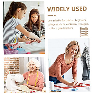 EXCEART Spool Stand Display Shelves Display Shelf Spool Holder Storage Stand for Spool Thread Holders for Spools of Thread Desktop Thread Holder Wooden Sewing Thread Line Regiment