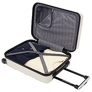Travelers Club Richmond Spinner Luggage, Bone, Carry-On 20-Inch