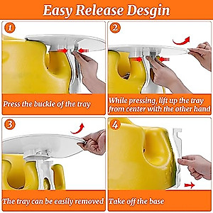 Gnegni Seat Tray Attachment Accessory Compatible with Bumbo Floor Seat, Smooth Tray Surface Easily Attaches to Baby Bumbo Seat Lite for Baby Feeding and Playing, Easy to Clean & Release-White