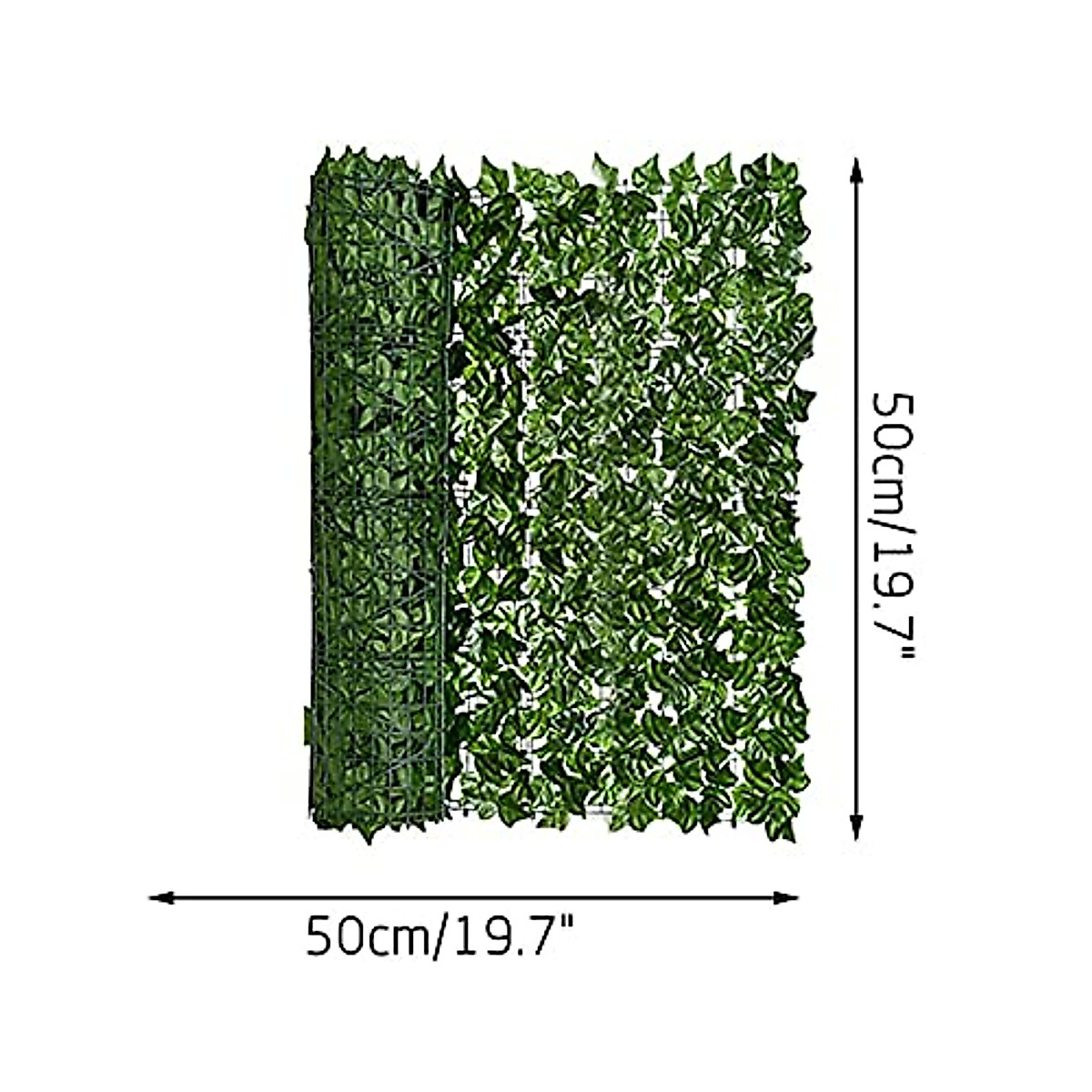 LoyisViDion Artificial Ivy Telescopic Privacy Fence Screen, 19.7x19.7in Artificial Hedges Fence and Faux Ivy Vine Leaf Decoration for Outdoor Decor, Garden (19.7x19.7in)