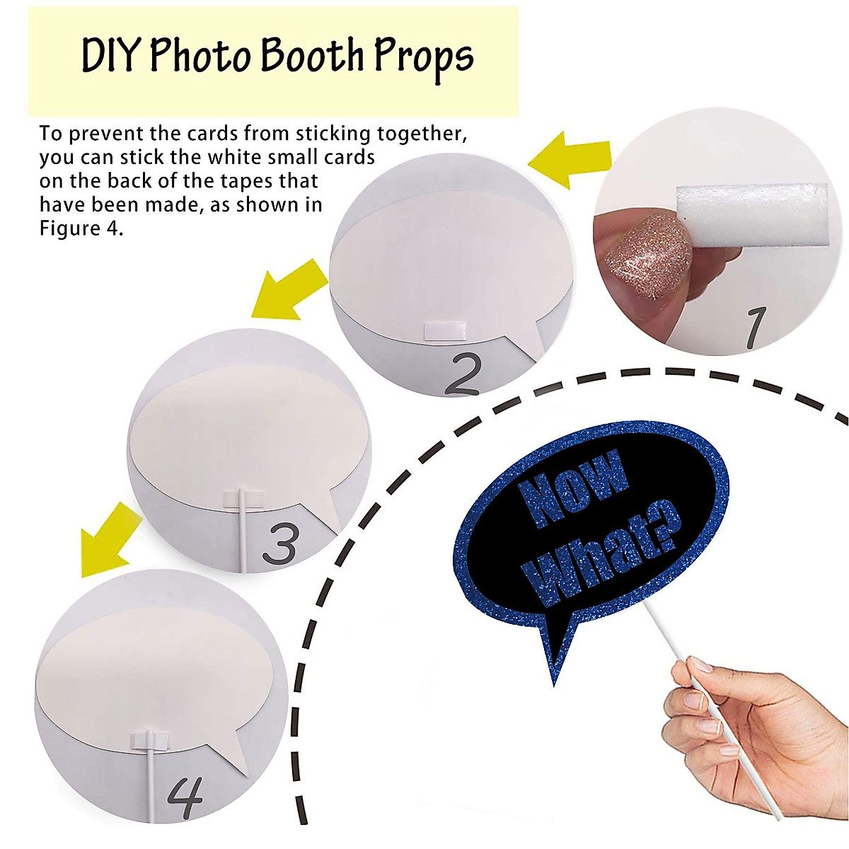 2024 Graduation Decorations Party Supplies Photo Booth Props, Blue Black Gold Graduation Pose Signs for Graduation Party, Upgraded Version with Long Paper Sticks and Long Double-Side Tapes 35Pcs