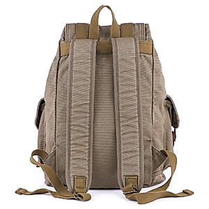 Gootium 21101AMG-S Specially High Density Thick Canvas Backpack Rucksack, Army Green Size Small