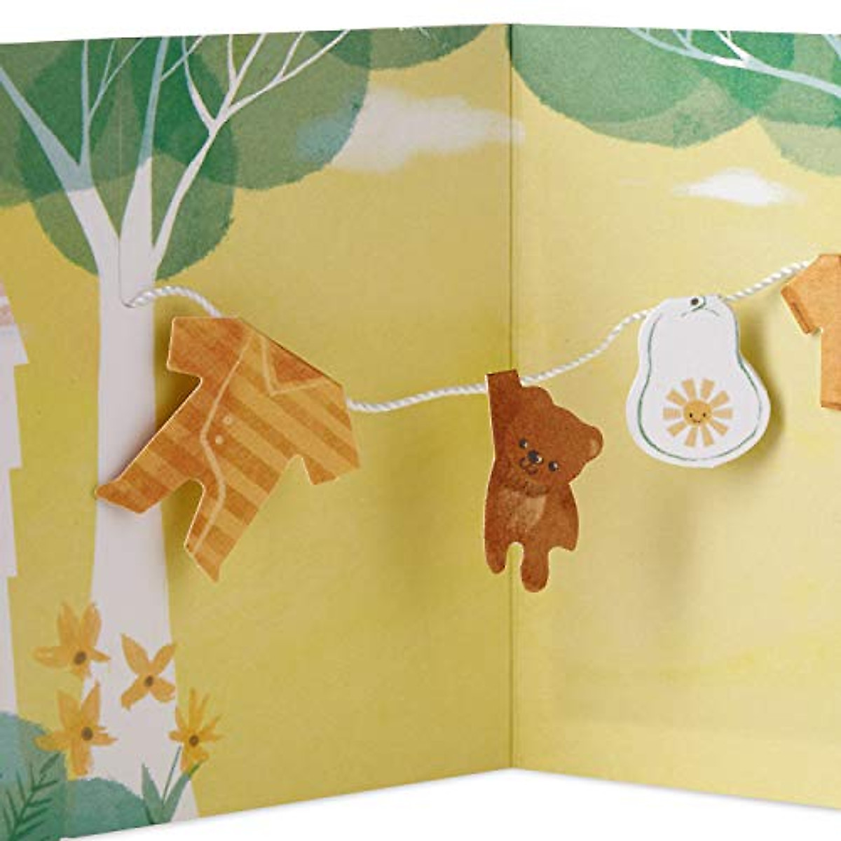 Hallmark Paper Wonder Paper Craft Baby Shower Card (Tiny Things)