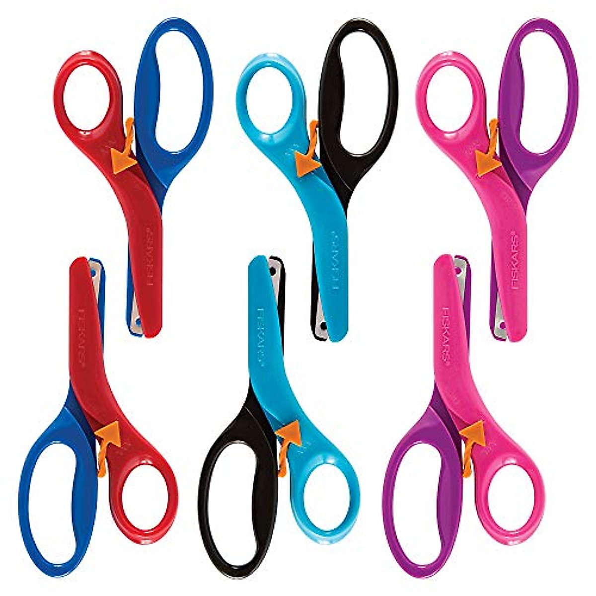 Fiskars Preschool Training Safety Scissors for Kids (6 Pack)