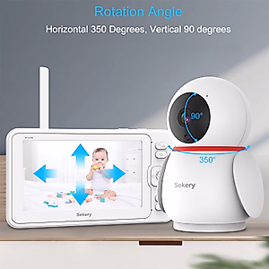 Sekery 5" 1080p Video Baby Monitor,Baby Registry Search