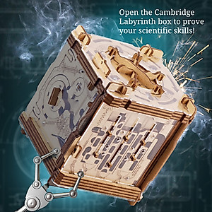 iDventure Cluebox - Cambridge Labyrinth - Escape Room Game - Puzzle Box - 3D Wooden Puzzle - Gift Box - Maze Puzzle - 3D Puzzles for Adults - Brain Teaser - Birthday Gift Gadget for Men - Money Box