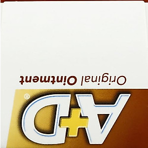 A+D Original Diaper Rash Ointment, Baby Skin Protectant With Lanolin and Petrolatum, Seals Out Wetness, Helps Prevent Diaper Rash, 4 Ounce Tube, Packaging May Vary