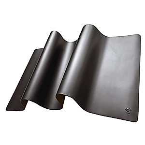 Niaiu Full Grain Leather Desk Pad Protector, 36'' x 17'' Large Genuine Leather Desktop Blotter Mats for Keyboard and Mouse, Big Desk Writing Pad for Office/Home/Work/Game -Dark/Brown