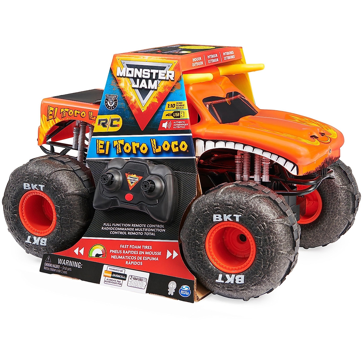 Monster Jam, Official El Toro Loco, Remote Control Monster Truck, Walmart Exclusive, Authentic Sounds, 1:10 Scale
