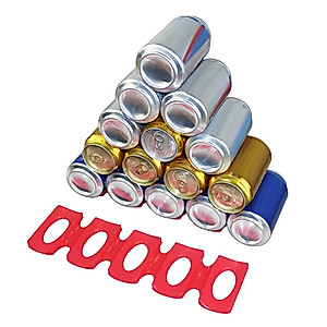 Yclkvgw Stacker Fridge Silicone Racks Bottle Cans Wine Beverages Organizer Mats Holder Kitchen，Dining & Bar Wine Glass Hanging Rack Under The (Red, One Size)