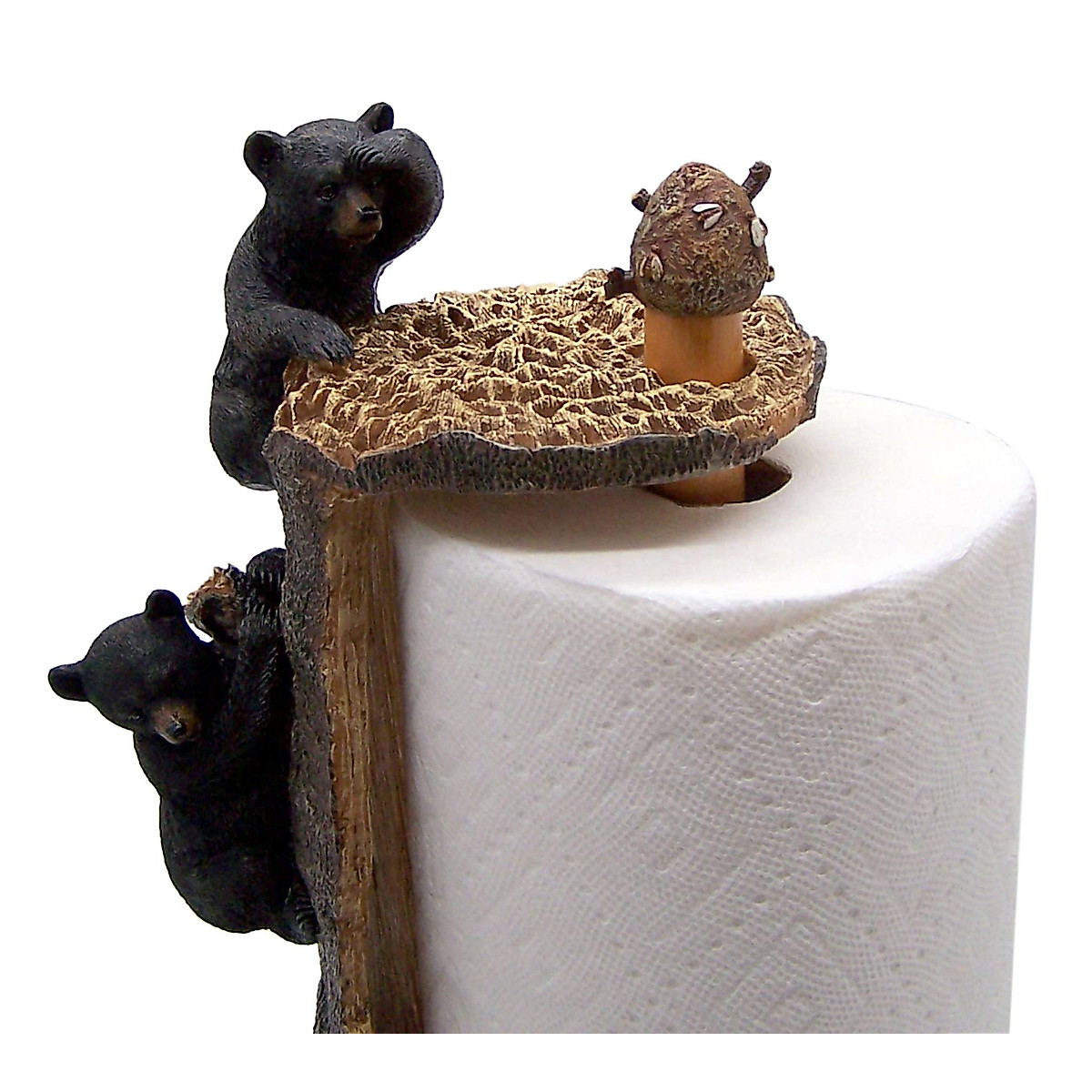 Black Bears Climbing a Tree Paper Towel Holder, 15 1/2 Inches