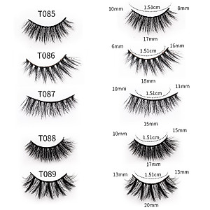 Dedbol 10 pairs of 10 models of 6D artificial fluffy natural mink eyelashes, dramatic false eyelashes(style 4)