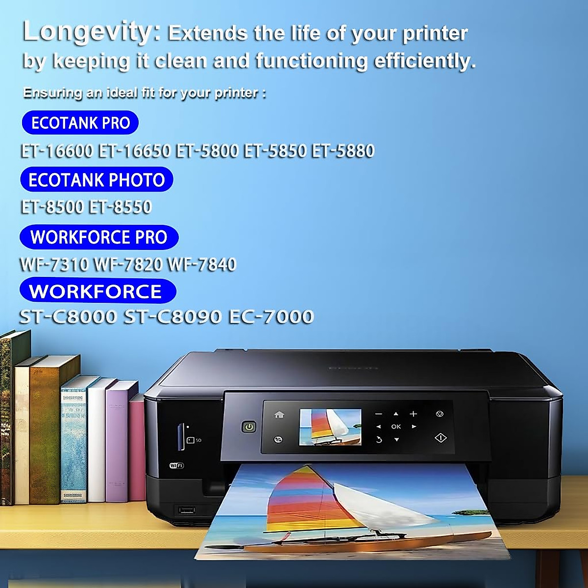 HLPRINT C9345 Ink Maintenance Box Remanufactured for EcoTank Pro ET-5880 ET-5850 ET-5800 ET-16600 ET-16650 Workforce Pro WF-7820 WF-7840 ST-C8000 Printer