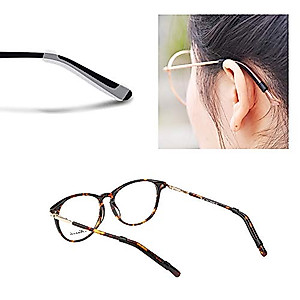Alamic Eyewear Retainer Eyeglass Temple Tip for Kids and Adults Silicone Anti Slip Holder for Glasses Piece Ear Hook - 12 Pairs