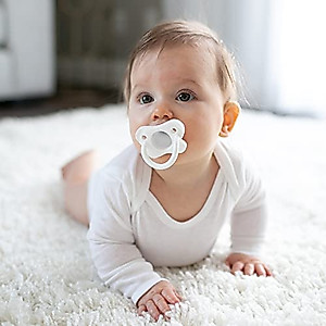 Dr. Brown's HappyPaci 100% Silicone Pacifier 0-6m, BPA Free, White, Pink, Light Pink, 3 Ct