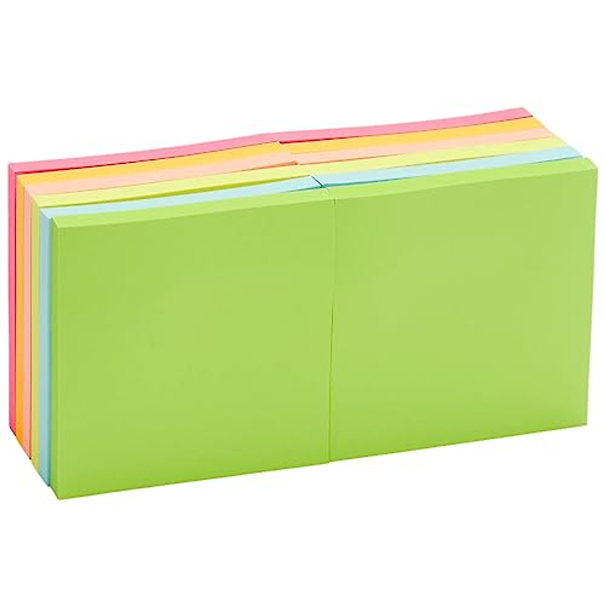 Amazon Basics Square Sticky Notes, 3 x 3-Inch, Assorted Colors, 12-Pack