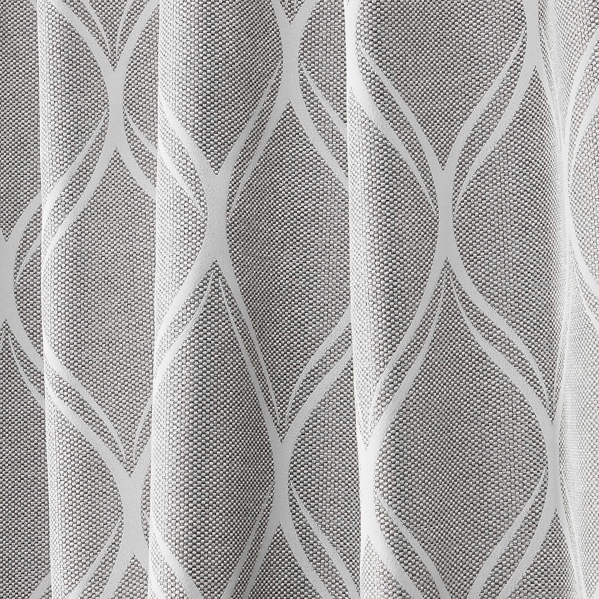 Nicole Miller Circuit Curtain Panel, 52x84, Ash Grey, 2 Panels