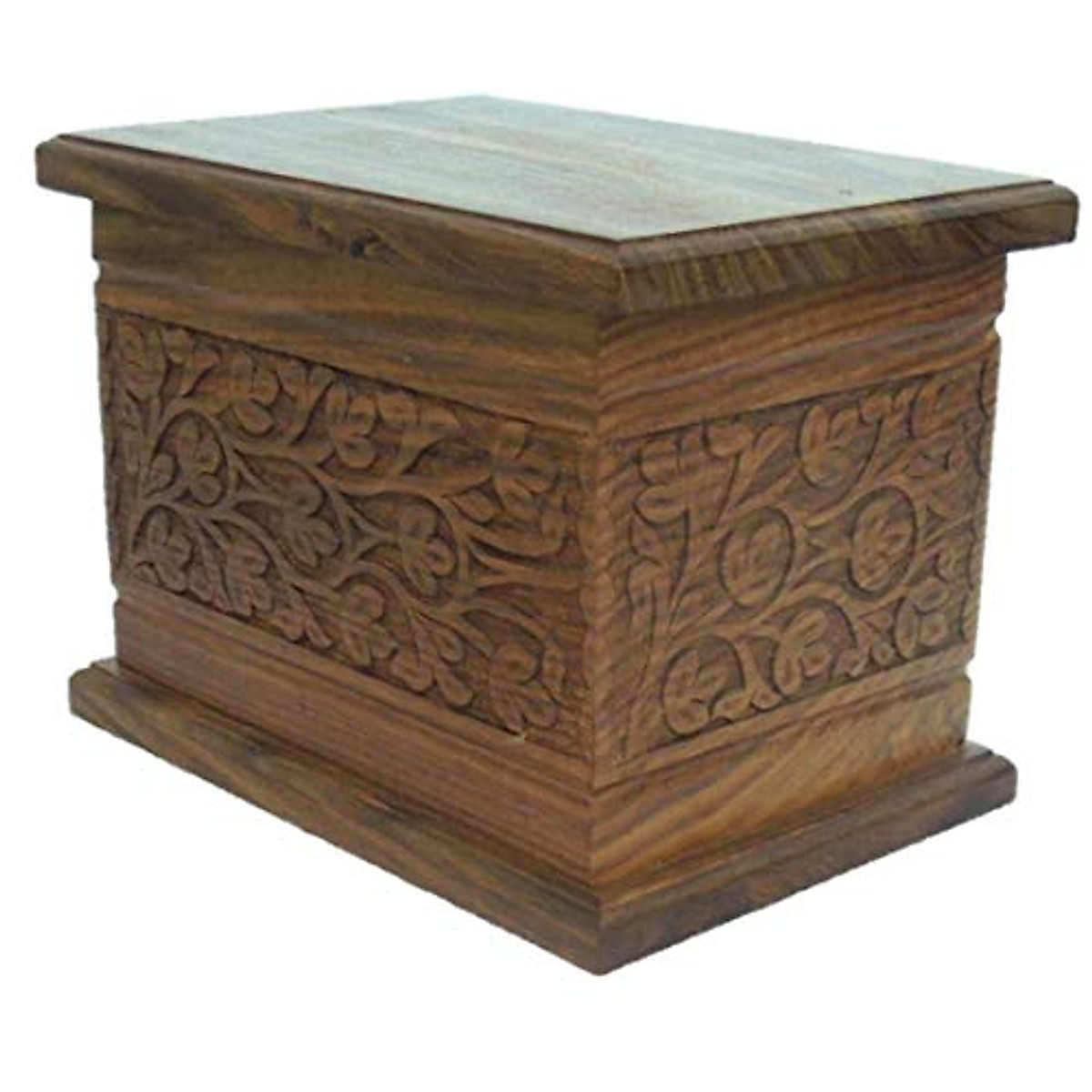 Extra Large Human Cremation Urn, Companion Wooden Funeral Cremation Ash Urn, Double Urn with Customized Name Plates