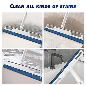 Multifunction Magic Broom Sweeper 4-1 Extral Long Handle Silicone Floor Squeegee Broom no Bristles Excelent for Flat Floor and Especial Good Job for Pet Hair Remover