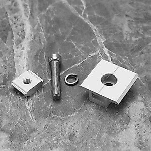 Create idea 6PCS PV Photovoltaic Solar Trapezoidal Mounting Brackets 30mm Solar Panel Clamps Aluminium Centre Clamps for RV Flat Roof Ship Ground Garage RV Flat Surface