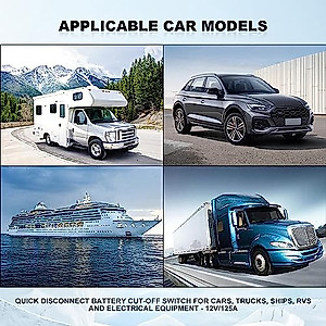 Quick Disconnect Battery Cut Off Switch Top Post Battery Disconnect Switch Pure CoppelPower Off Switch Car Battery Connector (Red)