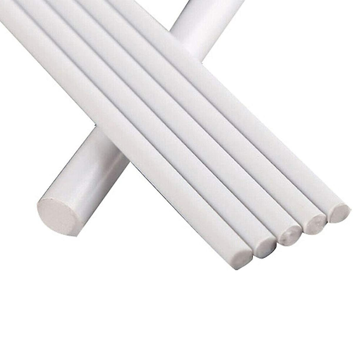 10Pcs White Plastic Rods Round Solid Bar DIY Model Material ABS Round Stick for DIY Sand Table Model, DIY Toys Doll House, DIY Scene Making, Building Making, Length 250mm, Diameter 1mm to 6mm Option