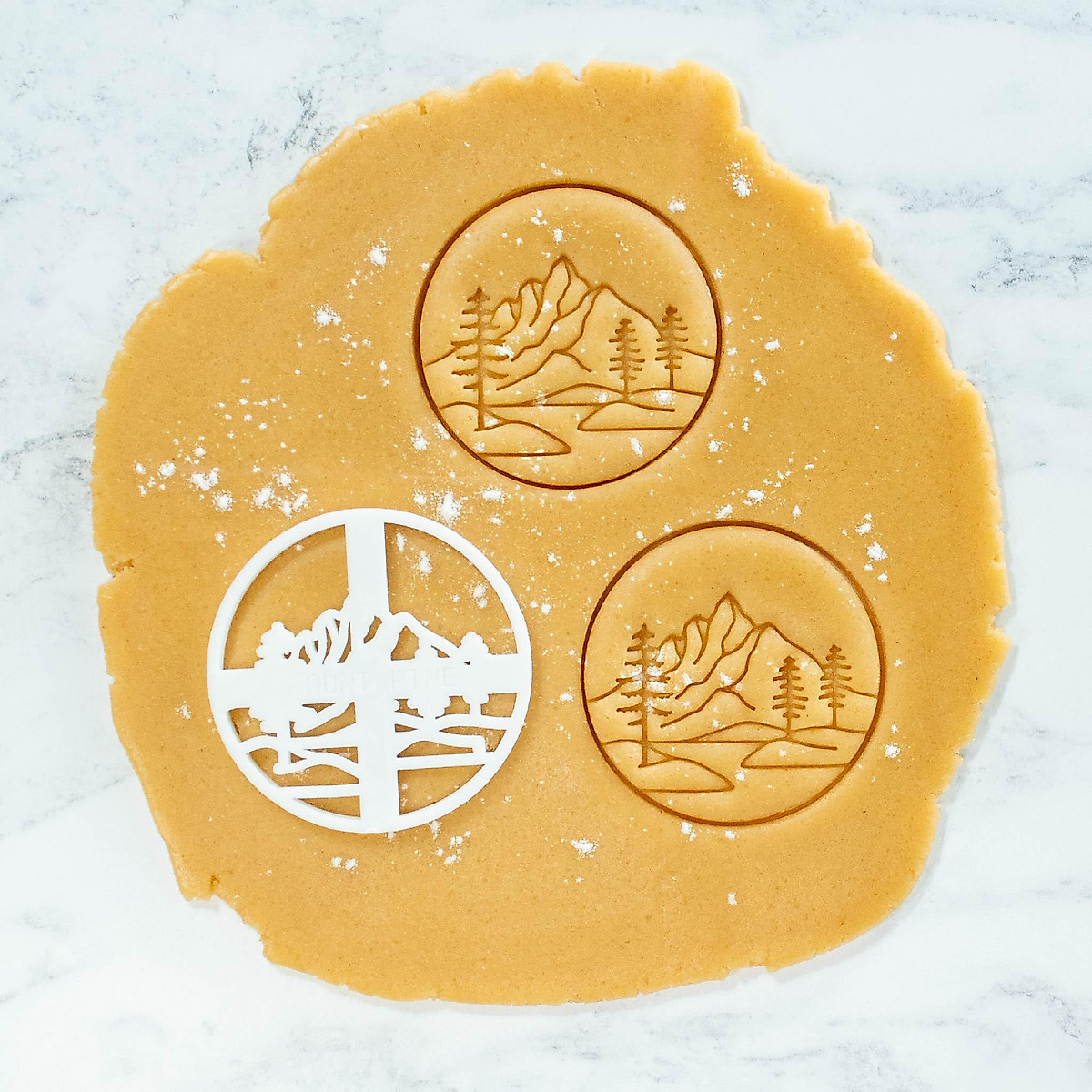 Mountain with Pine Tree Forest cookie cutter, 1 piece - Bakerlogy