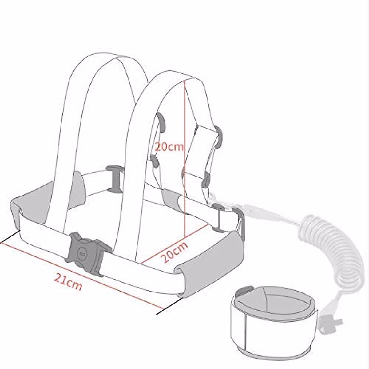 Safety Anti Lost Wrist Link for Toddlers,Baby Harness for Walking,Soft Kids Leash,Skin-Friendly