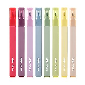Mr. Pen- Aesthetic Highlighters, 8 Pcs, Chisel Tip, Muted Pastel Color, No Bleed Bible Highlighter Pastel, Assorted Colors, School Supplies