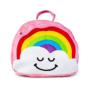 Good Banana Rainbow Toy Storage Bag - Convertible Fill n' Chill Bag That transforms into a Comfy seat When Full of Plush Toys for Kids Rooms, Multi