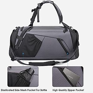 BANGE Gym Bag For Men,Dry And Wet Depart Pocket Sports Duffel Backpack With Shoes Compartment,Short-Distance Trip Duffel Gym Bag for Men Women