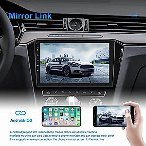 2G+32G Wireless Apple CarPlay Car Stereo, 9" Touch Screen Android 11 Double Din Car Radio, HD Backup Camera Bluetooth Audio GPS Navigation WiFi Subw Android Auto USB FM/RDS Radio External Mic
