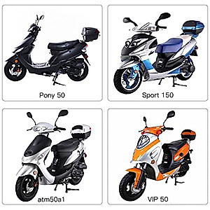 YOXUFA Left Rear Brake Lever Handle for GY6 49cc 50cc 125cc 150cc 139QMB 157QMJ TaoTao VIP ATM50A1 Pony Lancer IceBear Bandit Peace Sports SSR Lazer Chuckus Roketa Jonway Chinese Scooter Moped Parts