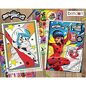 Bendon Miraculous: Tales of Ladybug and Cat Noir 48 Page Color & Trace Coloring Book 52562