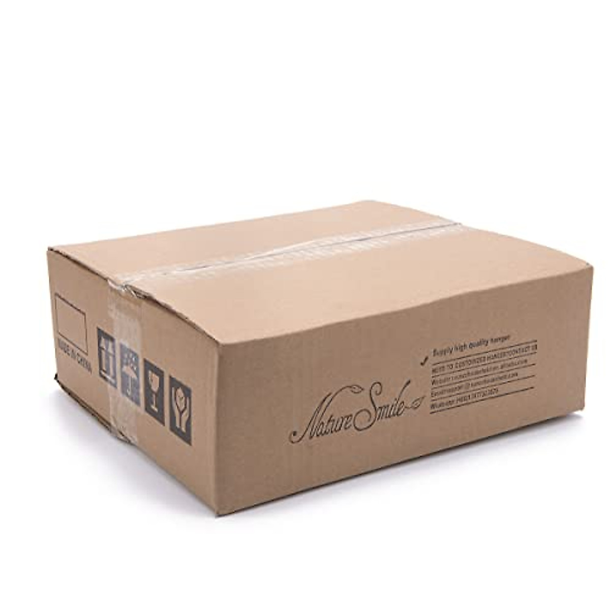 Nature Smile 20 Pack 14 Inches Juniors Preteen Older Children Wooden Clothes Hangers Wood Dress Shirt Hanger Coat Jacket Hangers with Notches and 360° Swivel Anti-Rust Chrome Hook (Natural)