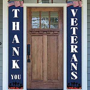 Memorial Day Decorations Thank You Veterans Porch Banner 4th of July Memorial Day Independence Day Patriotic Decorations and Supplies for Home Party
