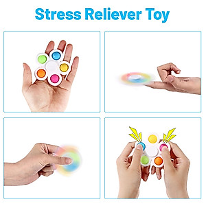 Fidget Spinners Party Favors 12 Pack Goodie Bag Stuffers Non-Candy Treat Bag Fillers Treasure Box Toys for Classroom Prizes Return Gifts for Kids Birthday Easter Party